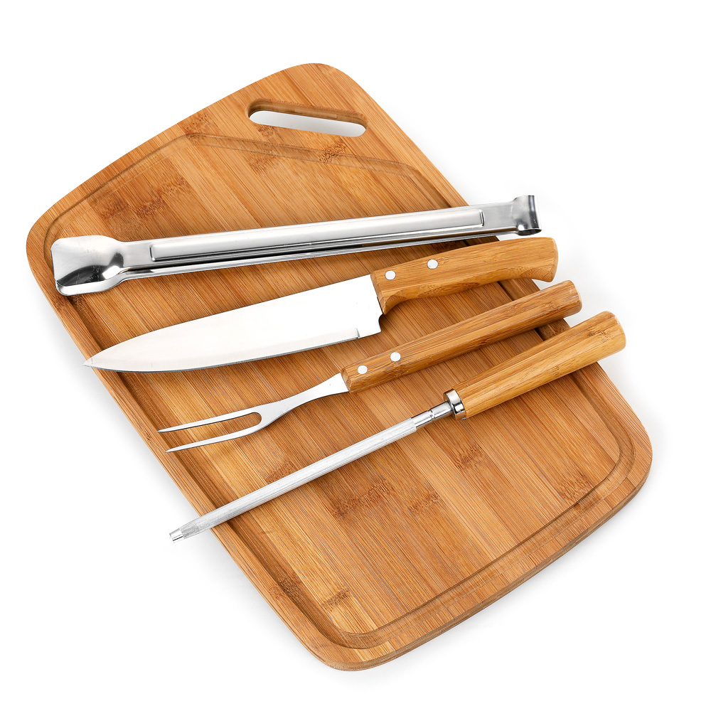 Kit Churrasco - 5 peças - Kit Churrasco Personalizado - Tábua 42x28x1,5 ...
